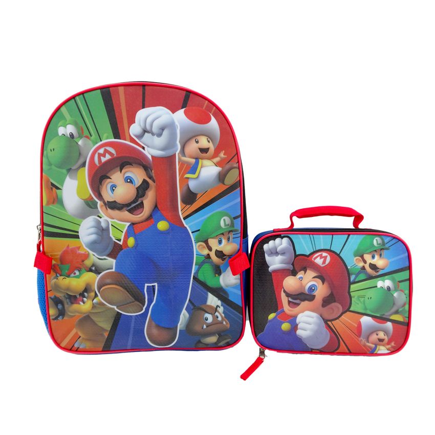 Bioworld | NINTENDO - SUPERMARIO - 16" Backpack With Lunchkit, YOUTH ...