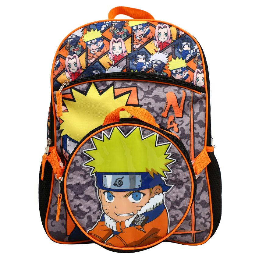 Bioworld | Naruto Characters 16" Kids Backpack and Lunch Bag Set Bioworld
