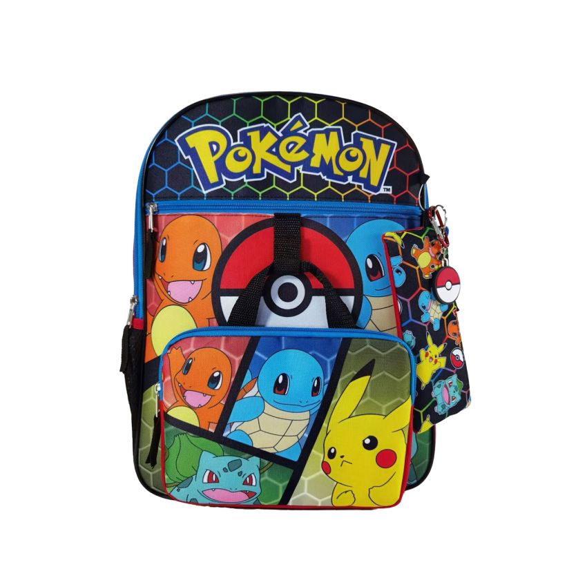 Bioworld | Pokémon Generation 1 Panels Kids 16" Backpack and Lunch Bag ...