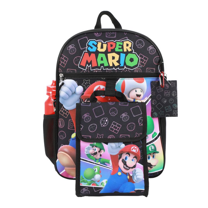 Bioworld | Super Mario Bros. Action Shot Kids 16" Backpack and Lunch ...