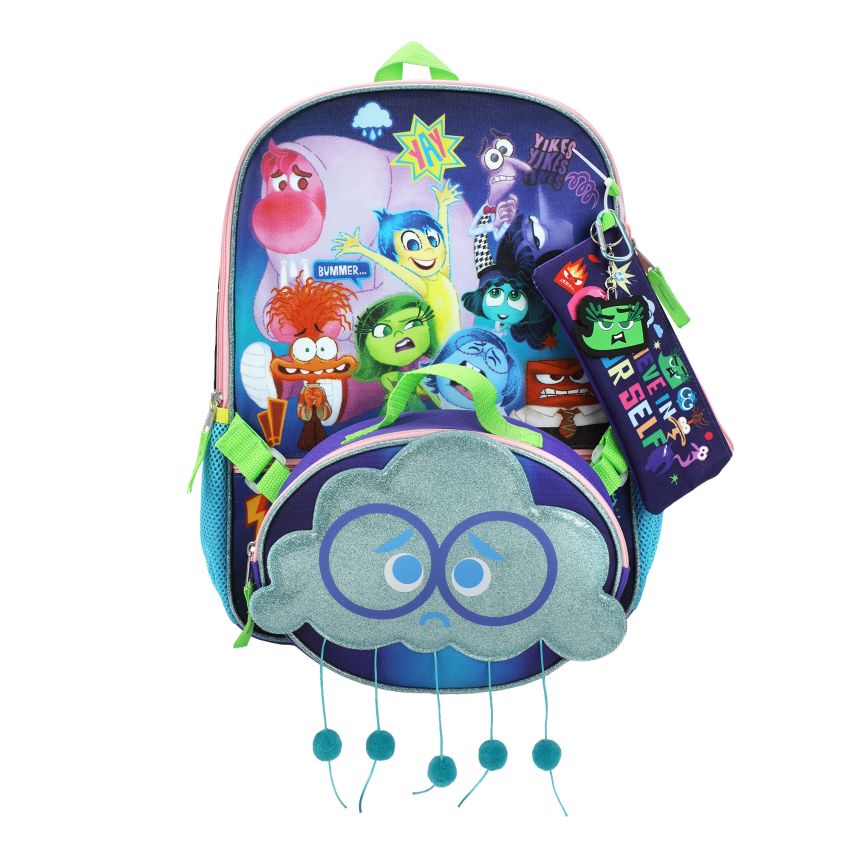 Bioworld | Disney's Inside Out 16" 5-Piece Backpack & Lunchbox Set Bioworld