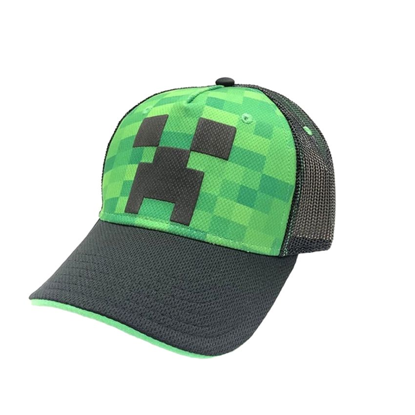 Bioworld | Minecraft Creeper Face Kids Trucker Snapback Hat Bioworld