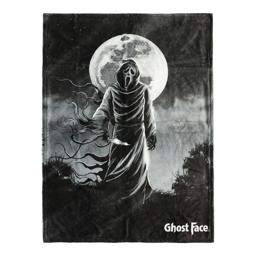 Bioworld | Ghostface Mask Moon Throw Blanket Bioworld