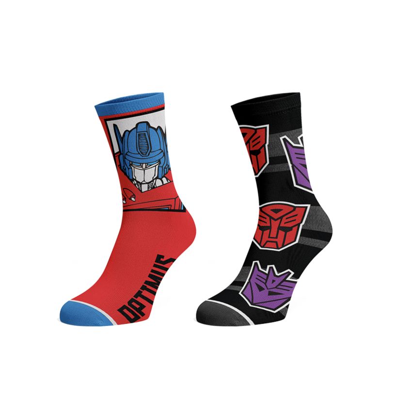 Bioworld | Transformers Optimus Prime 2 Pack Kids Crew Socks Bioworld