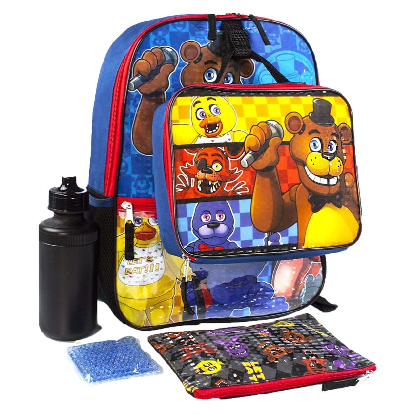 Bioworld | Five Night At Freddys 16" 5 Piece Backpack Set Bioworld