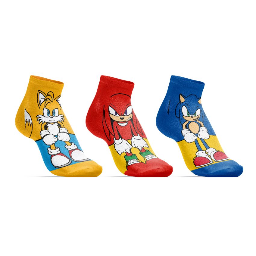 Bioworld | Sega Sonic The Hedgehog Tails Knuckles 3 Pack Kids Crew ...