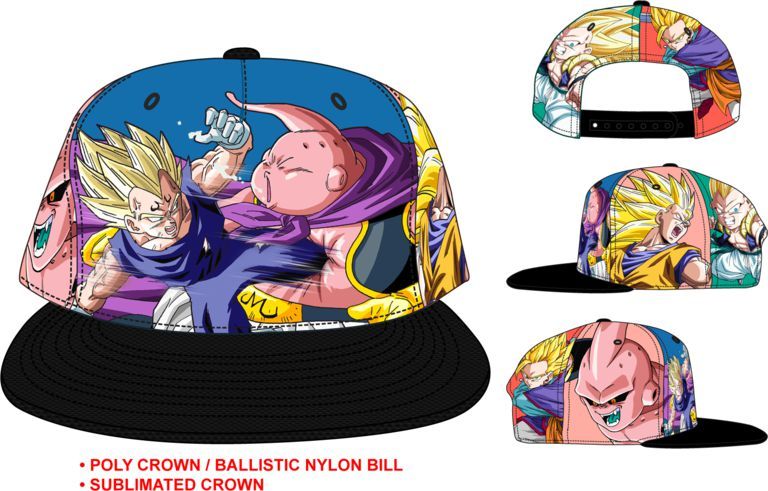 Bioworld | Dragon Ball Z Super Saiyan Action Characters Snapback Hat ...