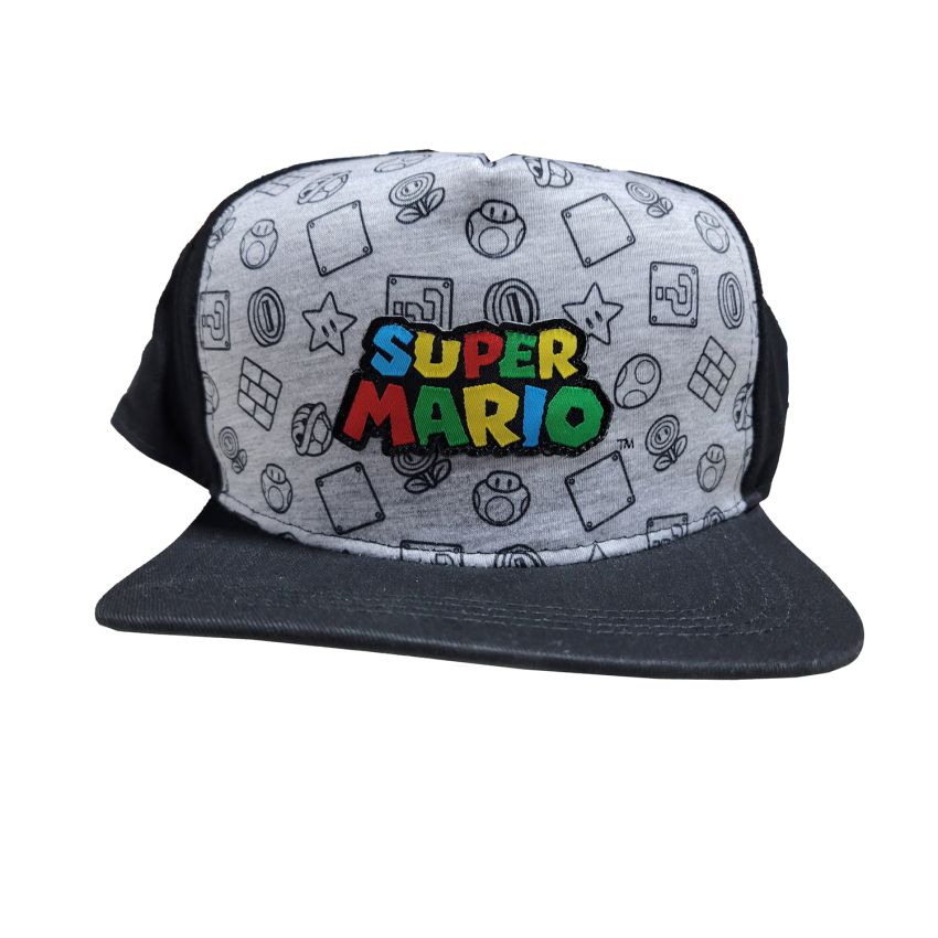 Bioworld | Super Mario Bros. Logo Icons Kids Snapback Hat Bioworld