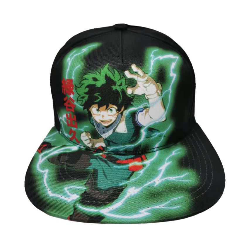 Bioworld | My Hero Academia Deku Lightning Kanji Snapback Hat Bioworld