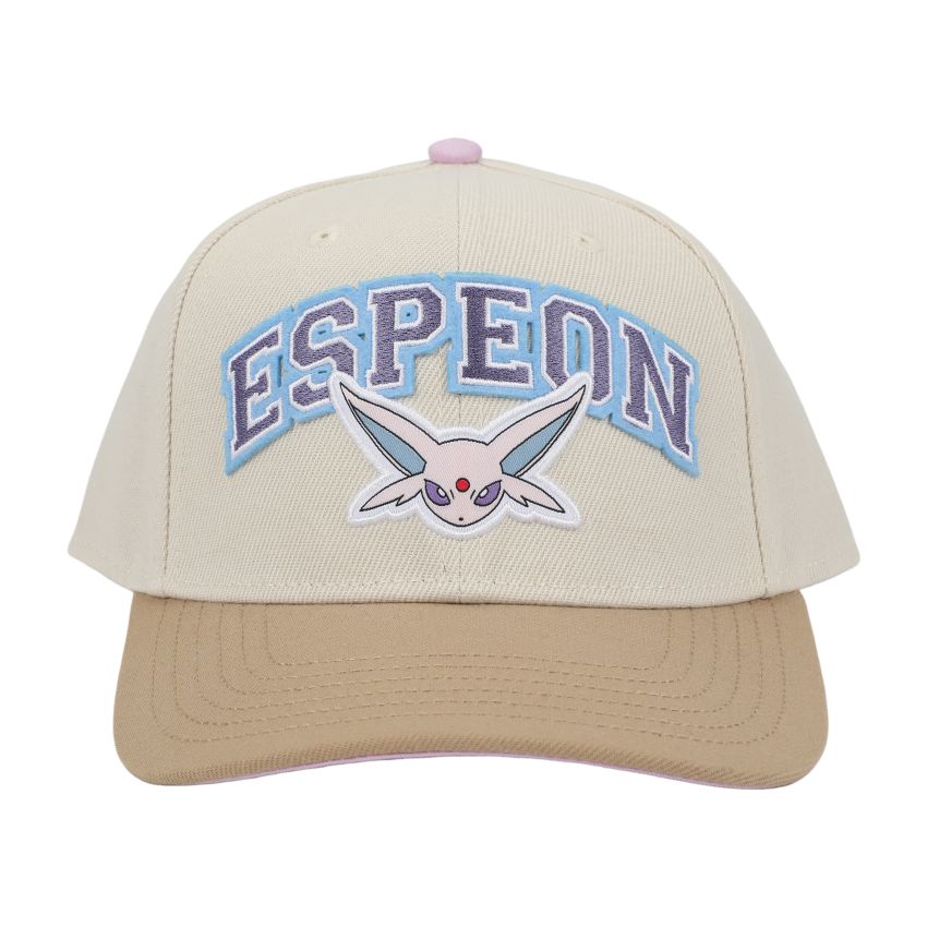 Bioworld | Pokémon Espeon 196 Beige Brim Snapback Hat Bioworld