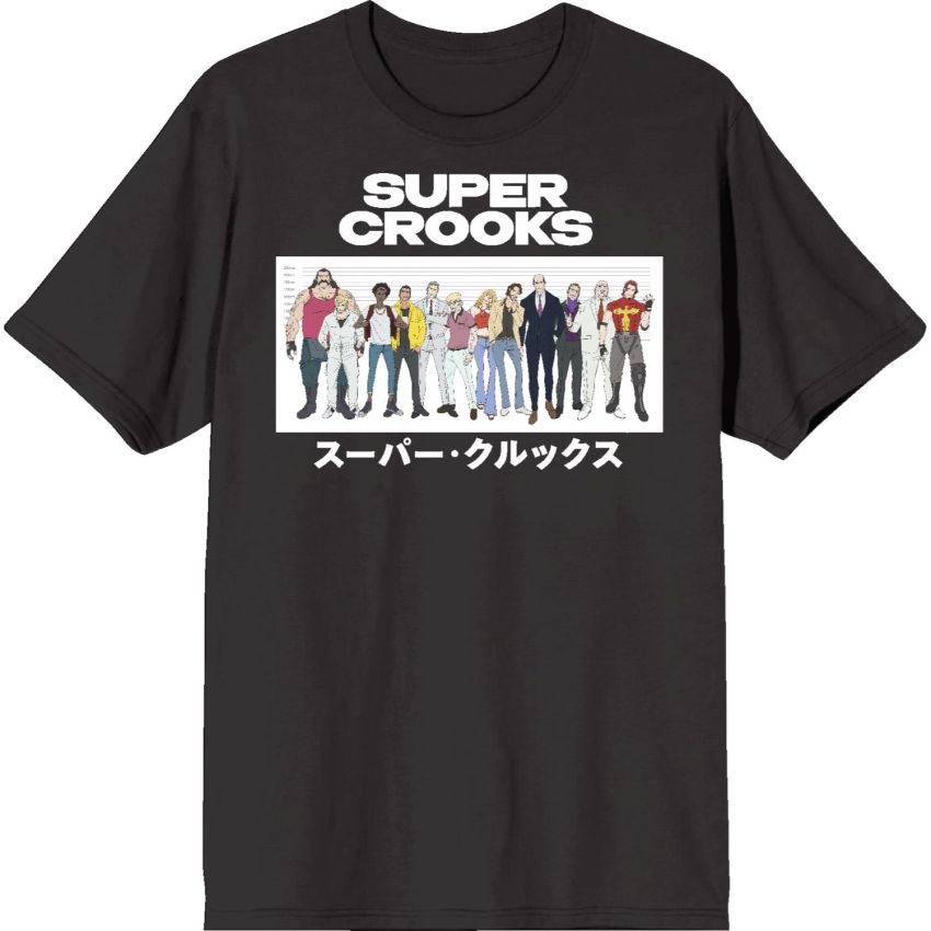 Bioworld | Super Crooks Character Line Up Black T-Shirt Bioworld