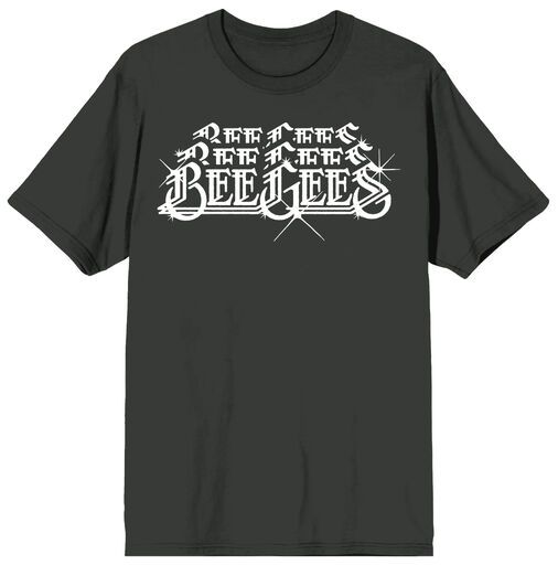 Bioworld | BEE GEES - Repeat Logo Adult Black Tee S/P Bioworld